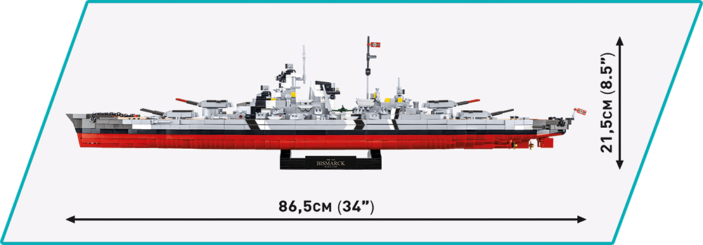 KLOCKI COBI 4840 Battleship Bismarck - Executive Edition HC WW2 2933 El ...
